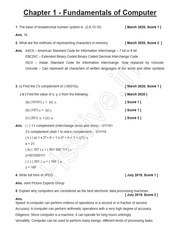 Hsslive Xi Comp App Solved QB 2015 2020 | PDF | Computer Data Storage | Read Only Memory