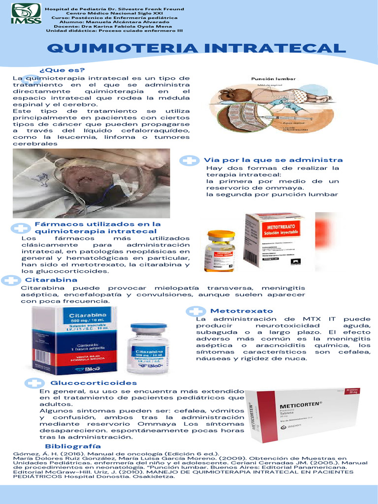 Quimioterapia Intratecal en Pediatría | PDF | Quimioterapia | Meningitis