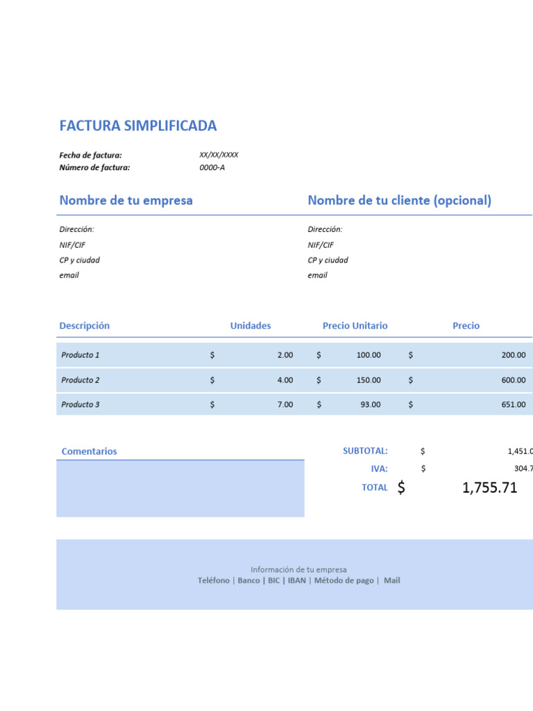 Factura Simplificada | PDF