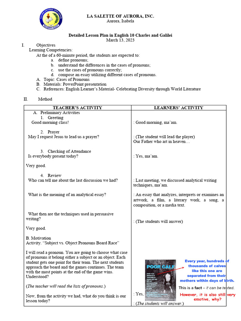 Cases of Pronouns-Lp | PDF | Grammatical Number | Pronoun
