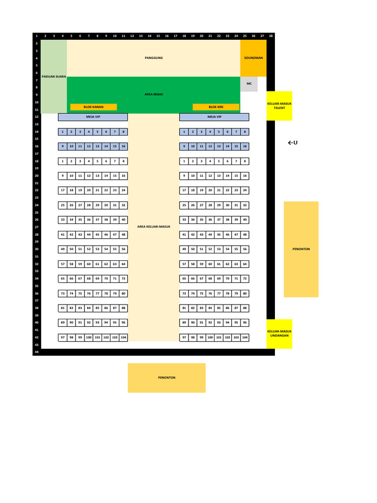 Layout Denah Wisuda | PDF