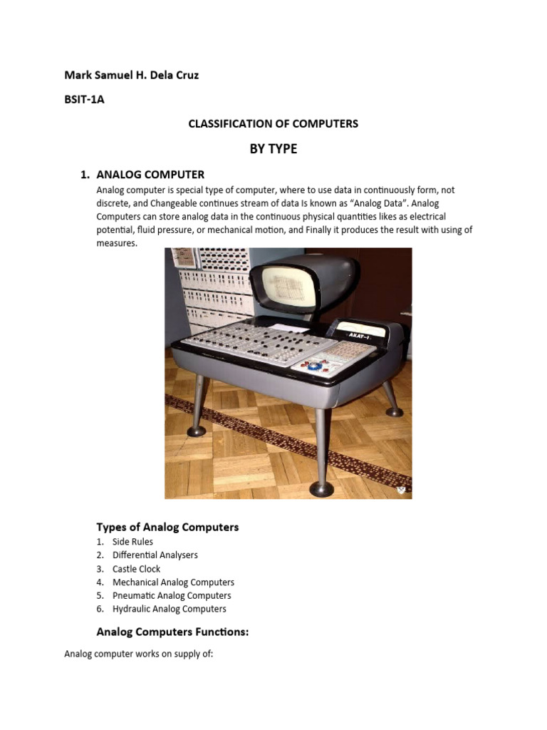 Classification of Computers | PDF | Computer Data Storage | Central Processing Unit