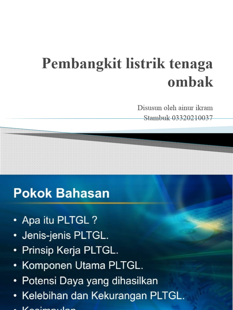 Pembangkit Listrik Tenaga Ombak | PDF