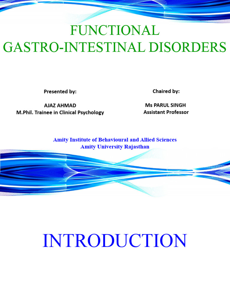 Functional Gastro-Intestinal Disorders | PDF | Inflammatory Bowel ...