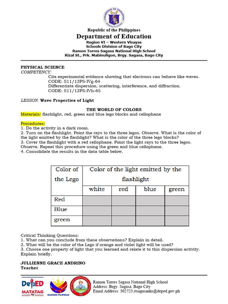 Asynchronous Lesson | PDF | Light | Electromagnetic Radiation