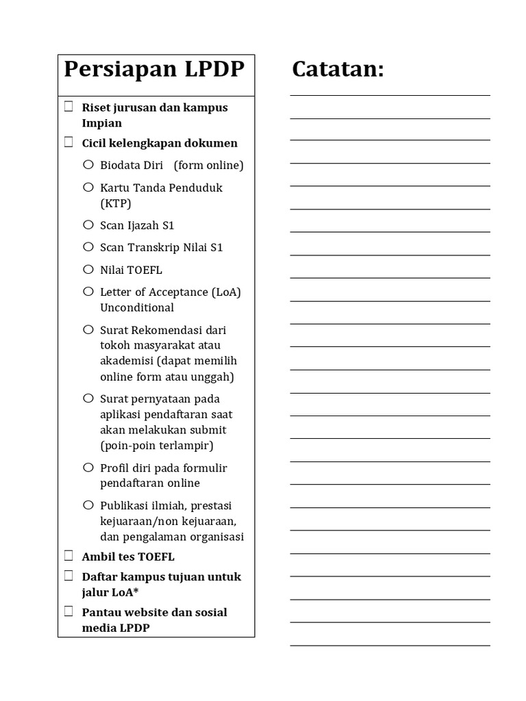 Persiapan LPDP | PDF