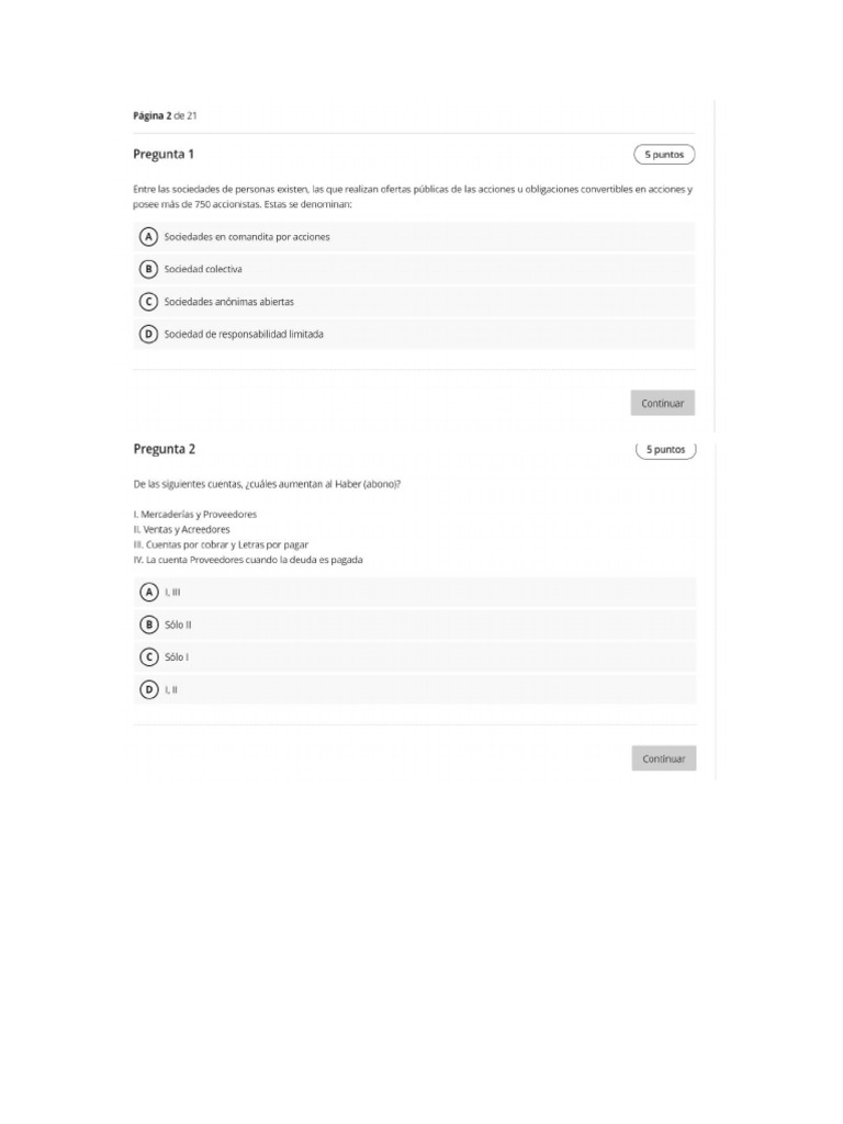 Prueba #Uno Contabilidad | PDF