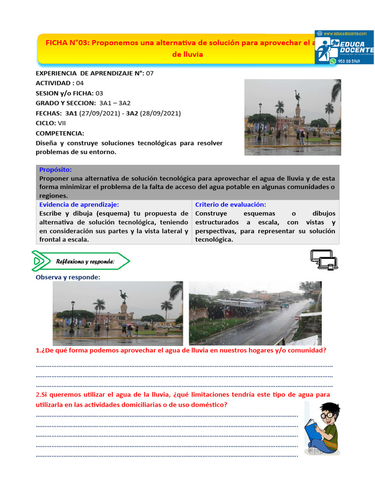 7.3.ficha 3 CICLO VII Sem2 Exp7 CT | PDF | Filtración | Agua