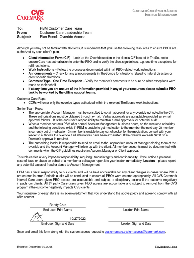 Pbo Blank Form | PDF