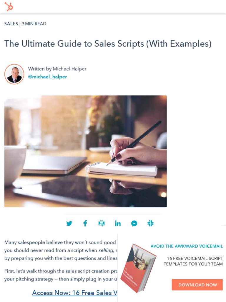 The Ultimate Guide to Sales Scripts (With Examples) | PDF | Sales ...
