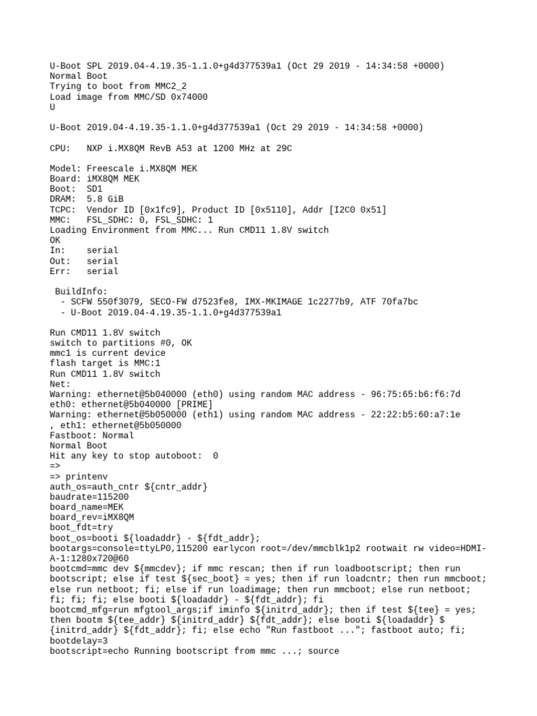 Imx8 Boot Log | PDF | Computer Architecture | Computing