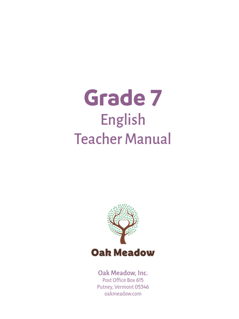 Grade 7 English Teacher Manual Curriculum Sample June 2021 | PDF ...