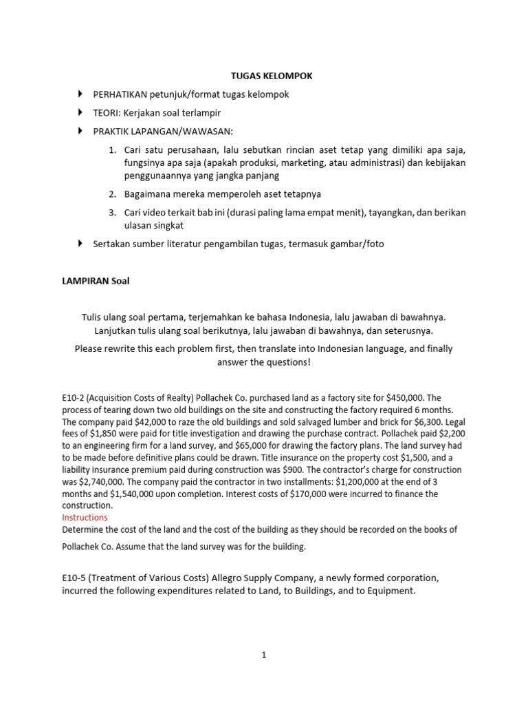 10 Tugas Kel at Akuisisi Dan Disposisi | PDF | Interest | Debits And Credits