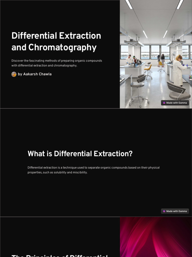 Differential Extraction and Chromatography | PDF | Self-Improvement ...