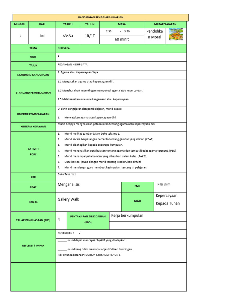 RPH Minggu 3 | PDF