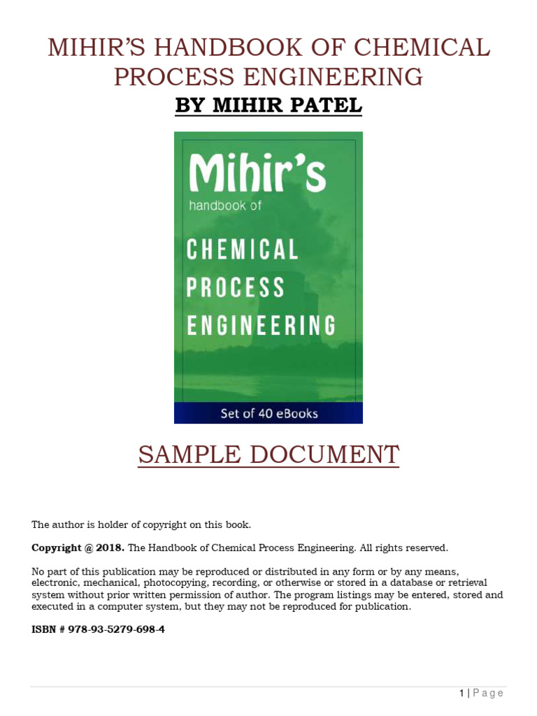 Excerpt - Mihir's Handbook and Adv Course v3.0 | PDF | Pump | Heat Exchanger