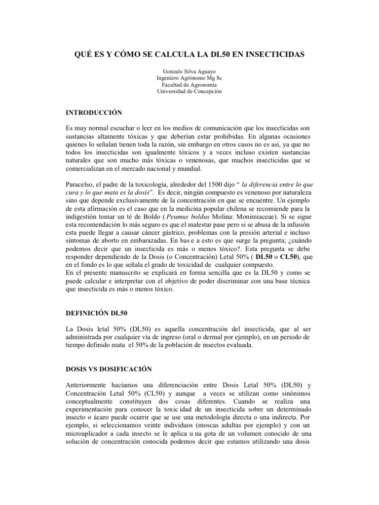 DL50 | PDF | Toxicología | Distribución normal