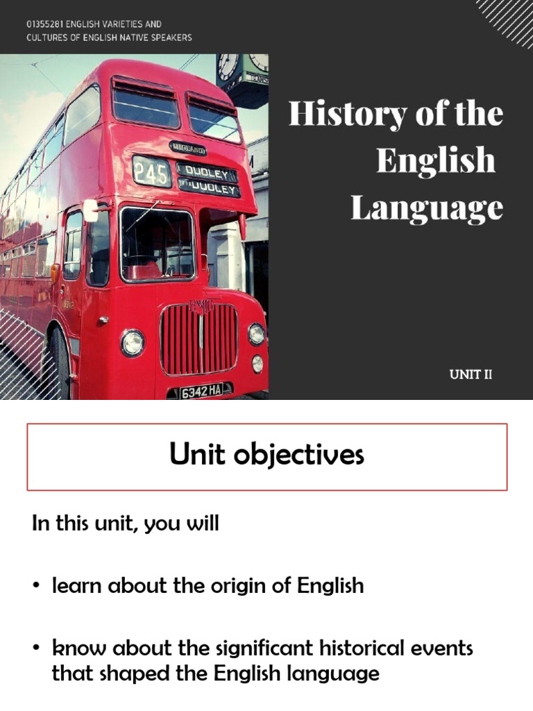 Unit 2 - History of The English Language Part I (Student Version) | PDF | English Language ...