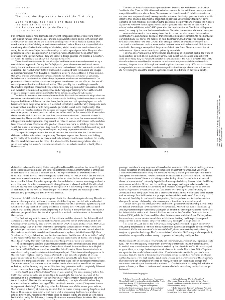 Models OASE 84 | PDF | Reality | Visualization (Graphics)