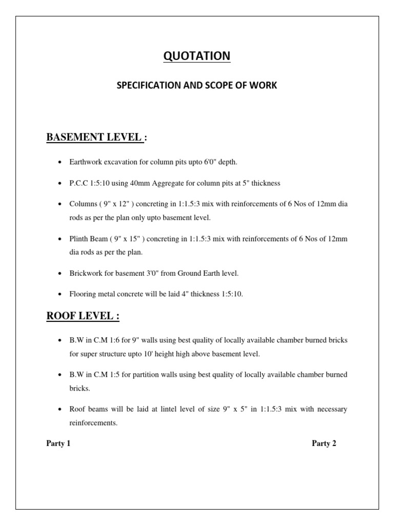 QUOTATION For Rafiq Sheeja | PDF | Tile | Wall