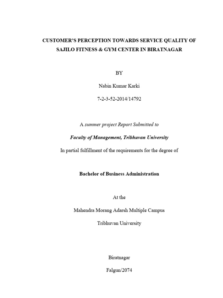 Nabin Summer Report | PDF | Contentment | Physical Fitness