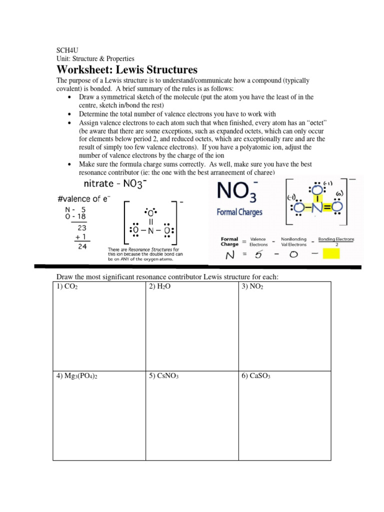 Lewis Structures for Covalent Compounds | PDF | Science & Mathematics | Technology & Engineering