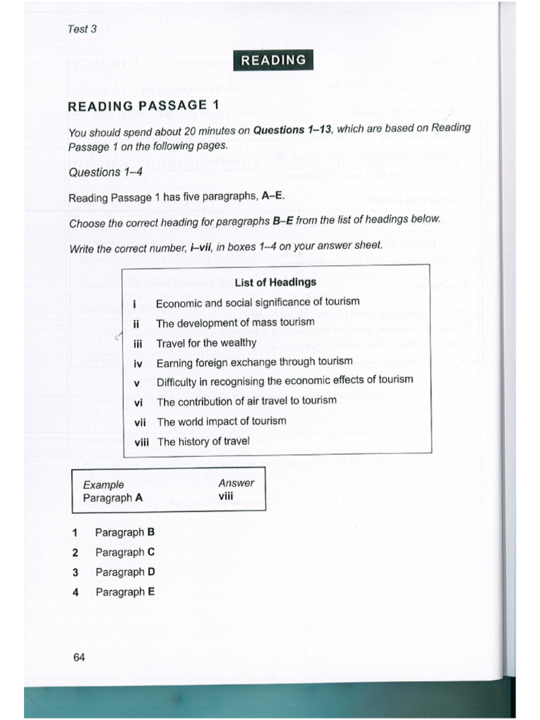 TEST 3 - The Contect, Meaning and Scope of Tourism | PDF