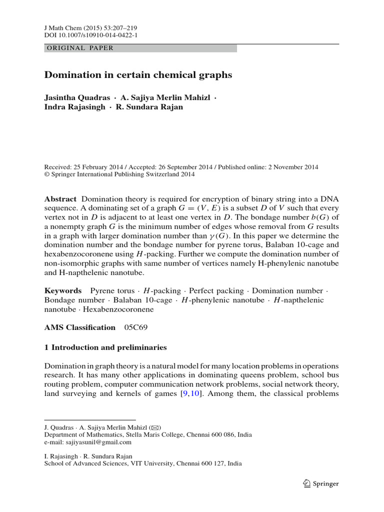 Chemical Graph 1 Pdf Vertex Graph Theory Polycyclic Aromatic Hydrocarbon 