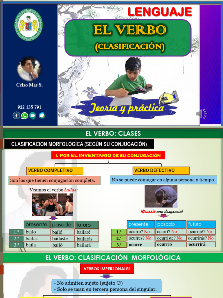 Clasificación de Verbos en Español | PDF | Verbo | Conjugación gramatical