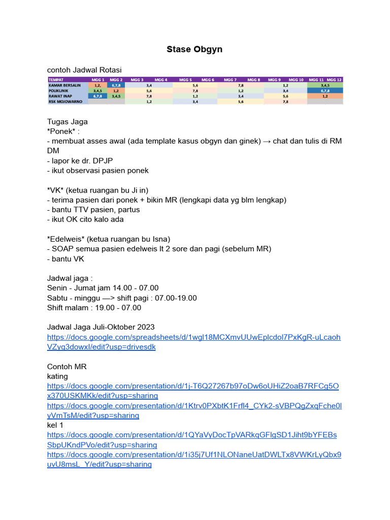 Operan Stase Obgyn 1 | PDF | Kesehatan Holistik