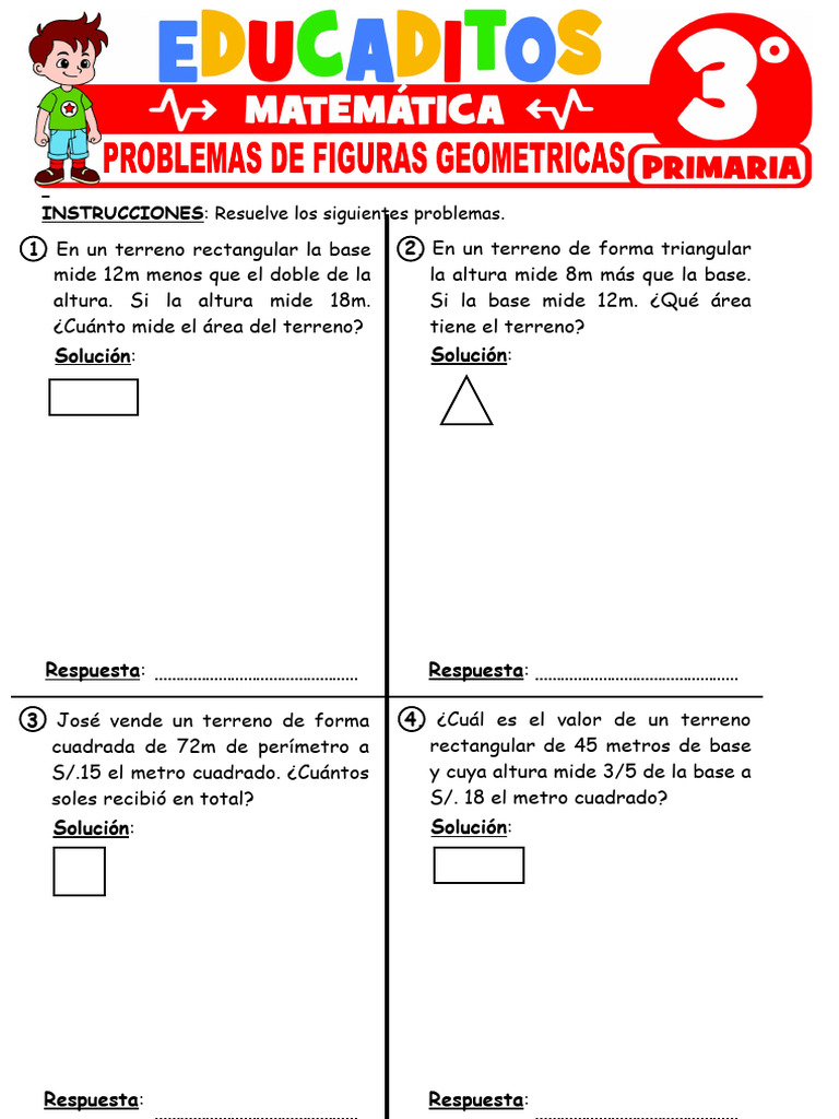 Problemas de Figuras Geometricas Para Tercer Grado de Primaria | PDF | Geometría Elemental ...