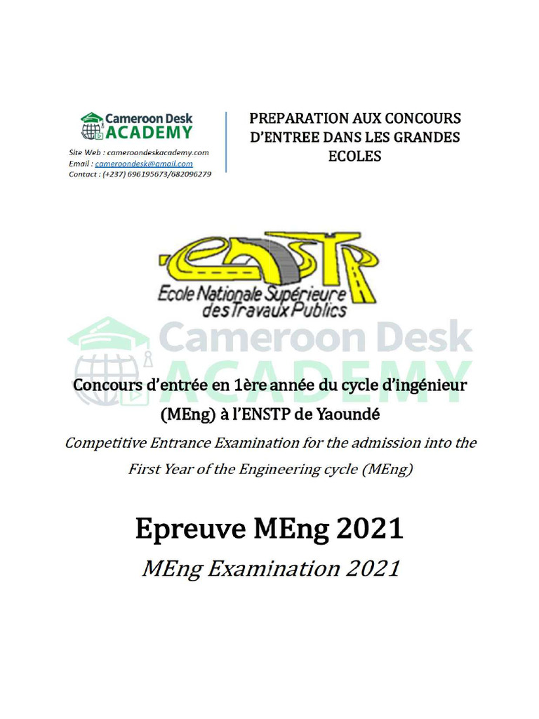 ENSTP_MENG 2021 | PDF
