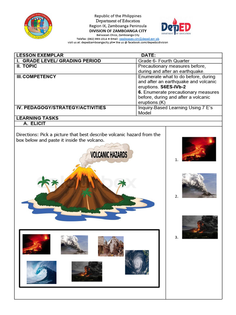 G6 Q4 LC6ManicahanDistexemplar | PDF | Volcano | Types Of Volcanic ...
