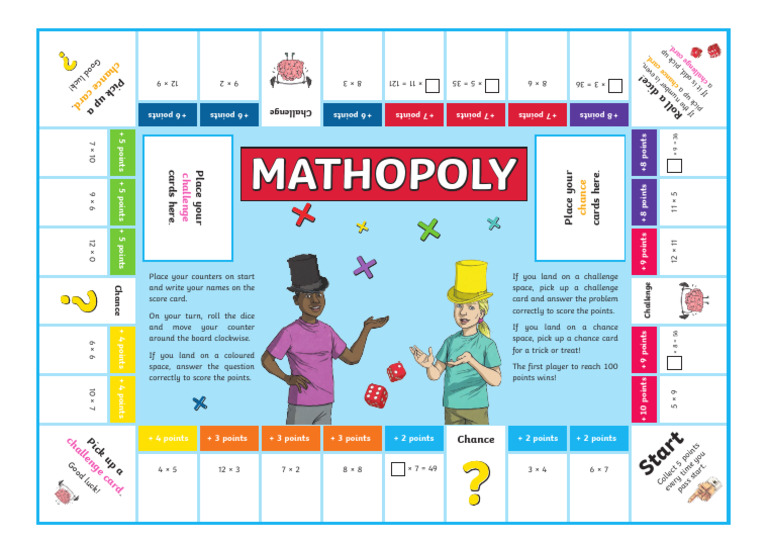 Mathopoly Game Board A4.199295047 | PDF