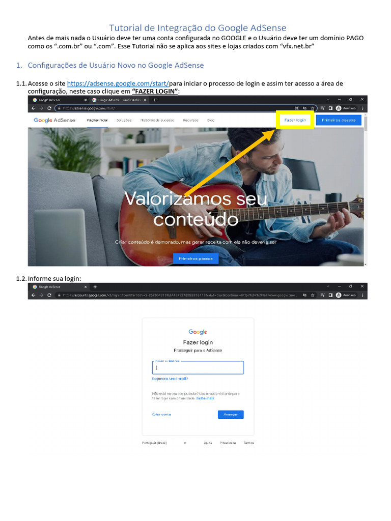 Tutorial Google Adsense | PDF | Programas | Informática