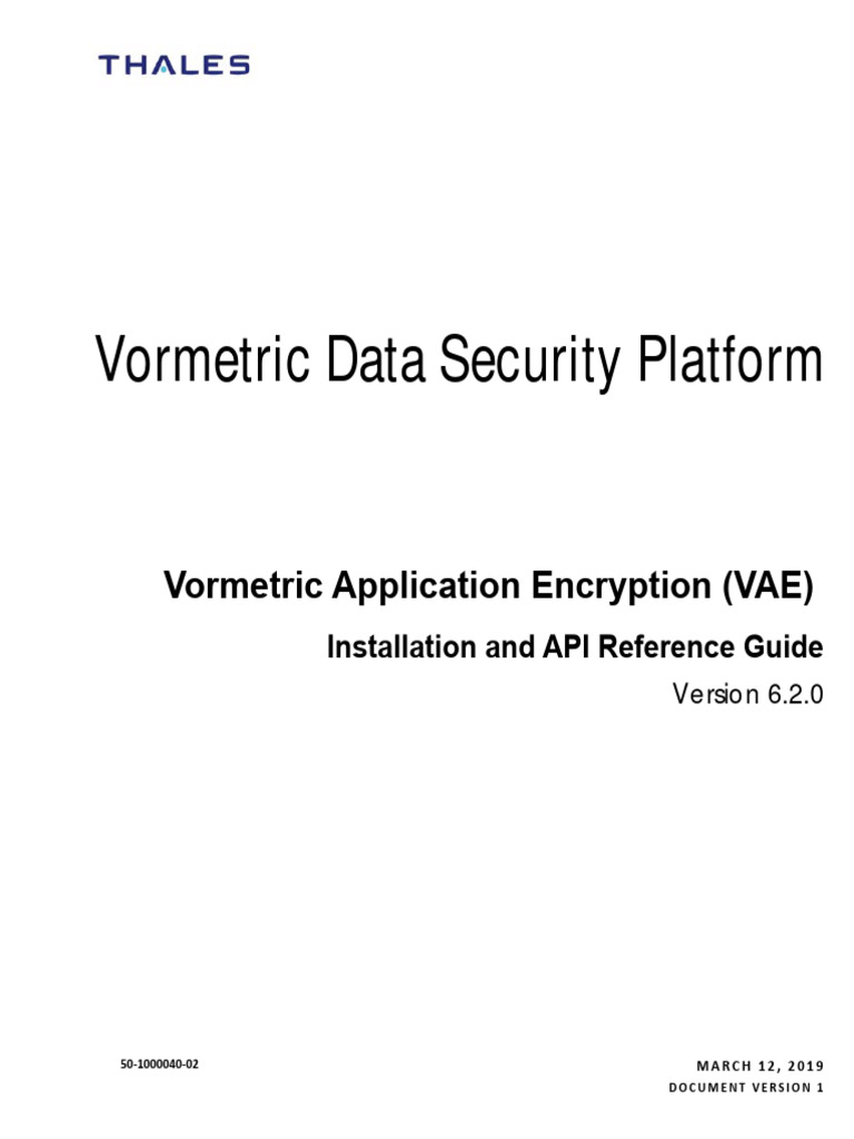 VDS 6.2.0 VAE Install API Guide | PDF | Key (Cryptography) | Cloud Computing