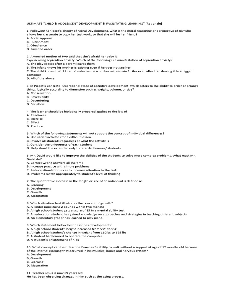 Board Exam Questions 2024 LET EXAM | PDF | Social Psychology ...