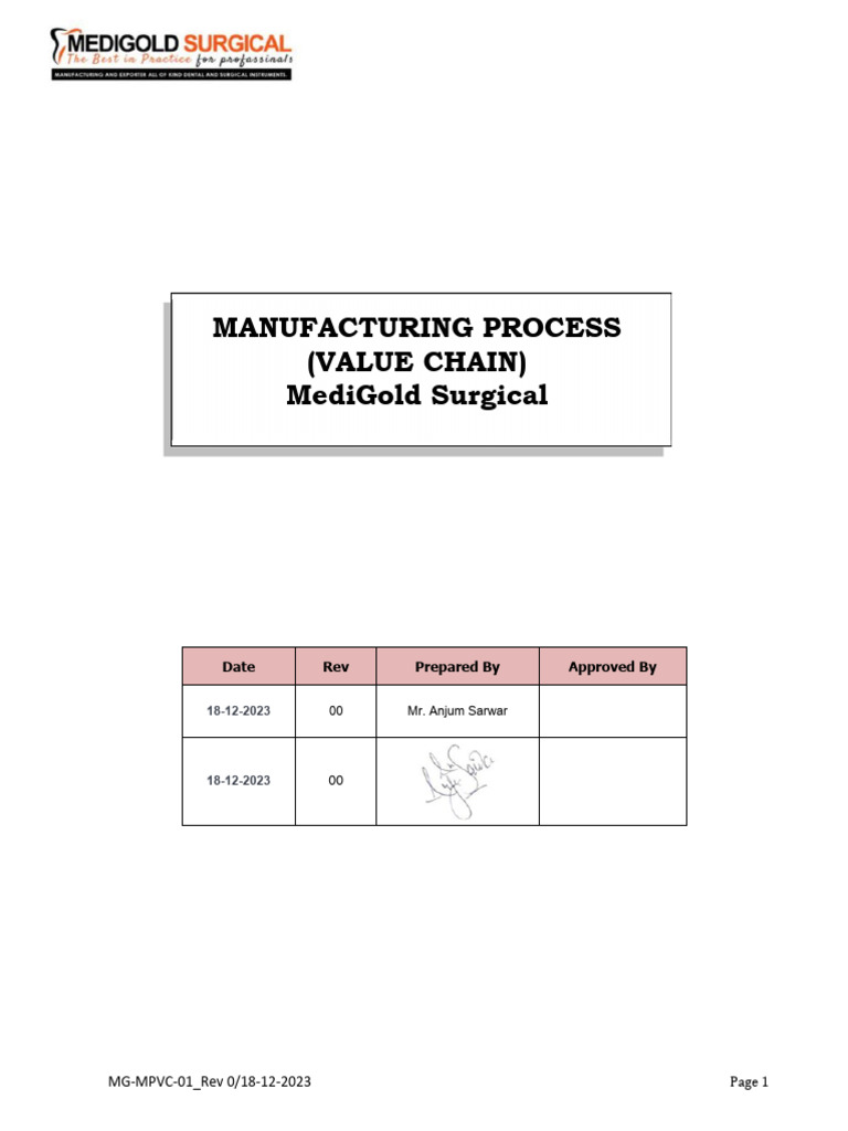Manufacturing Process Value Chain. | PDF | Heat Treating | Forging