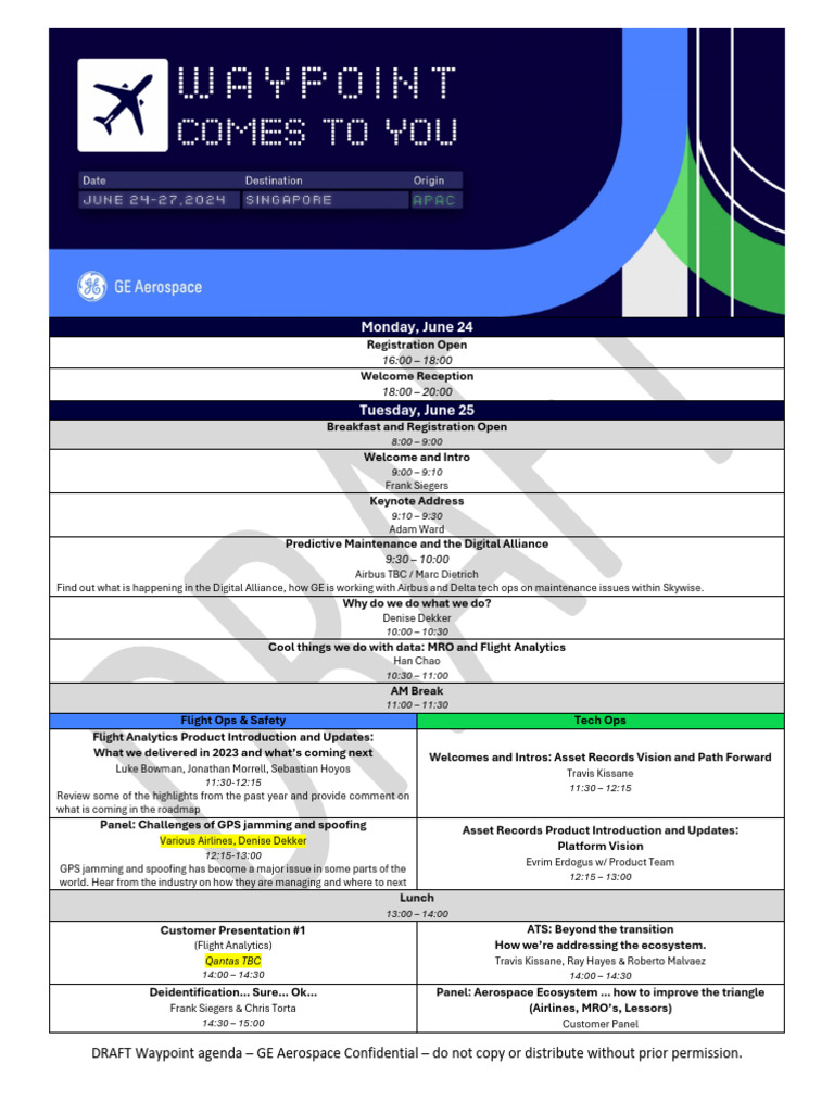 Waypoint - APAC - Agenda | PDF | Aviation