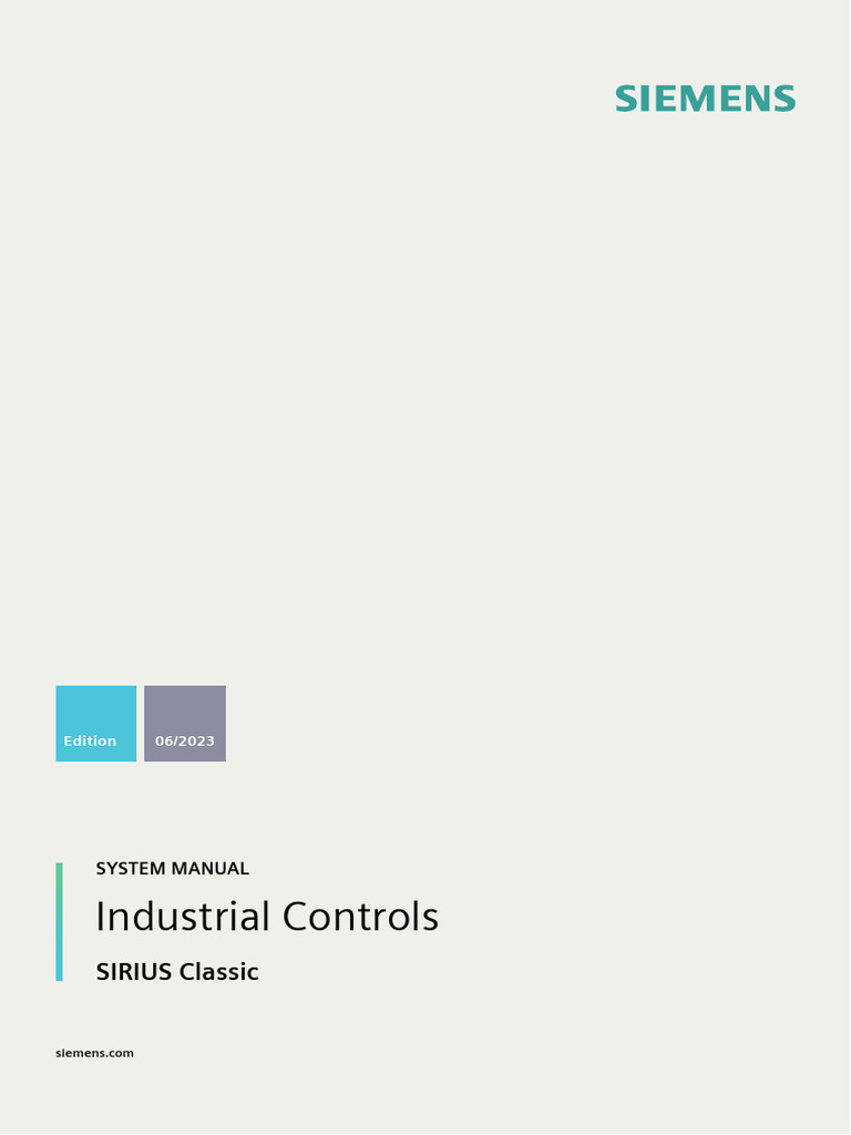 System Manual Sirius Classic 2023-06 EN 202307241057417964 | PDF ...