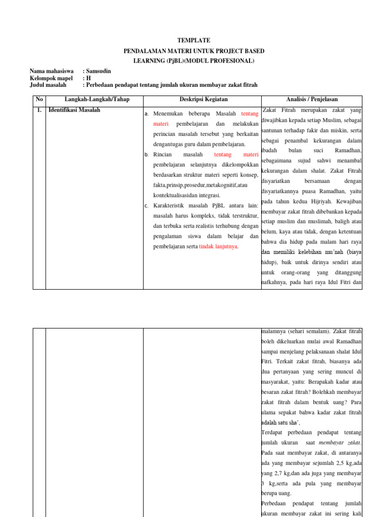 Template PJBL Modul Profesional - Compressed | PDF