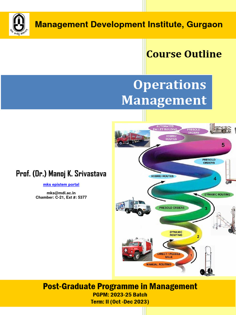 PGP Om 2023 | PDF | Operations Management | Logistics