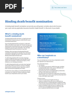 Binding Death Benefit Nomination | PDF | Taxes | Deed Of Trust (Real ...