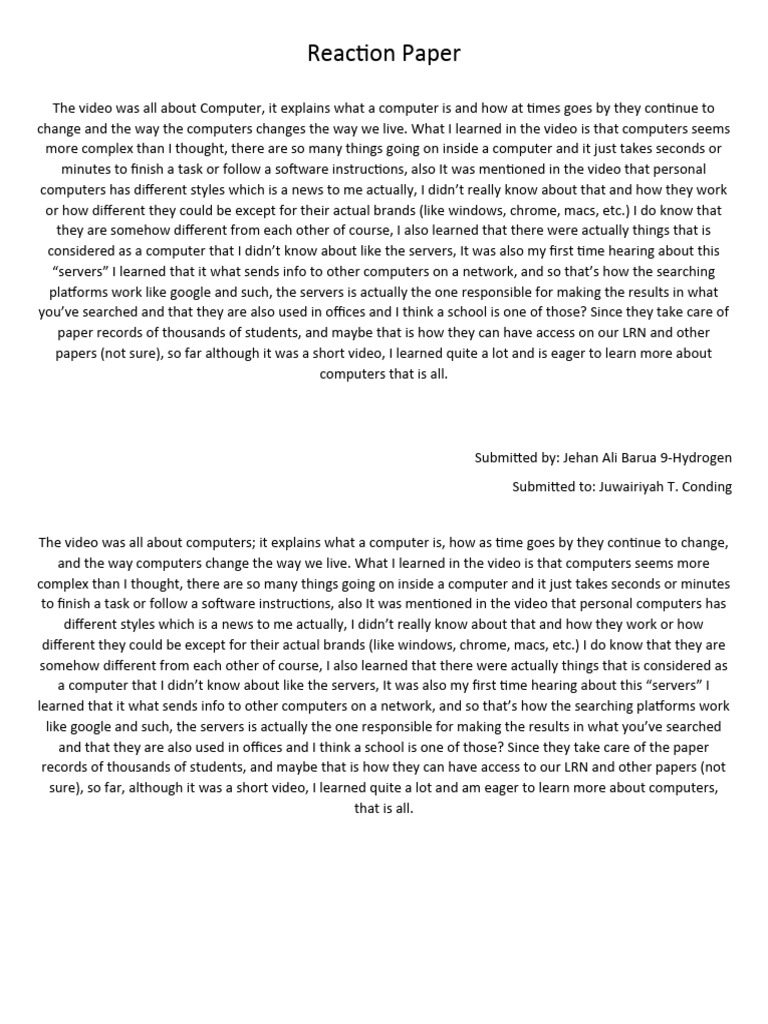 Reaction Paper | PDF | Software | Server (Computing) Reaction Paper | PDF | Software | Server (Computing)