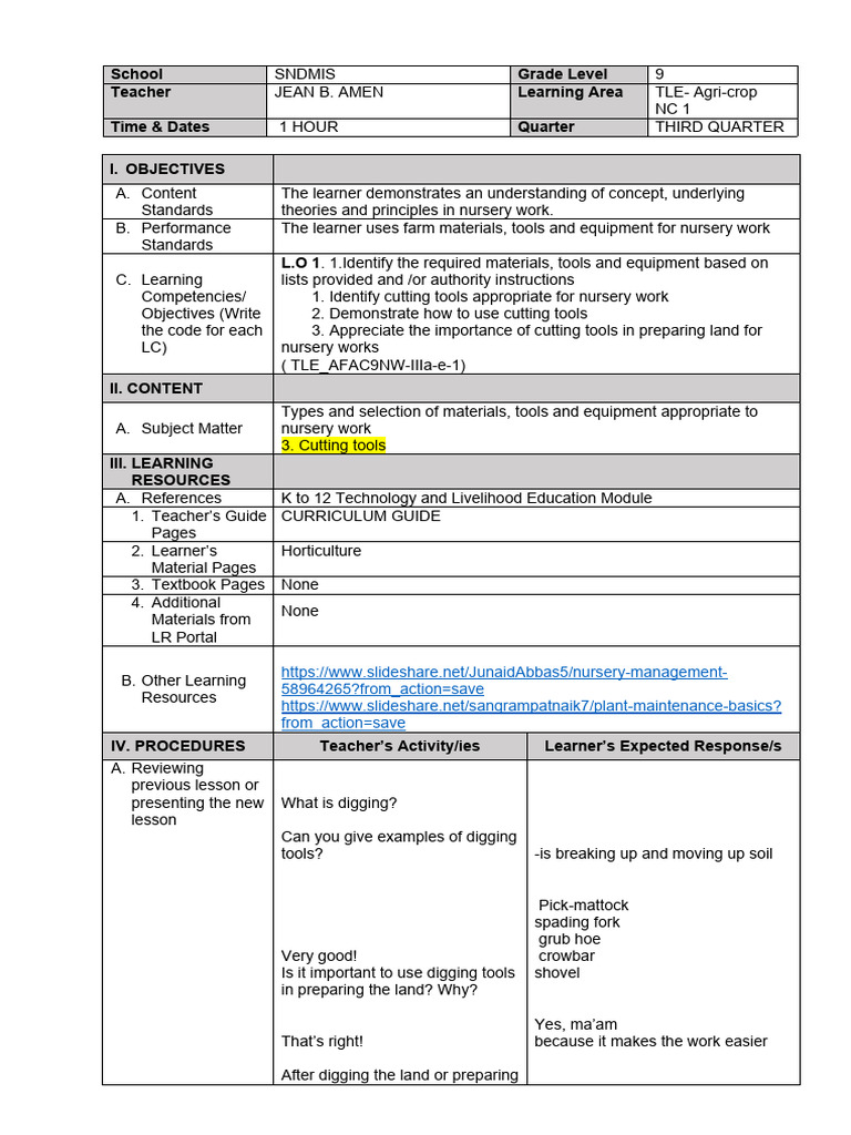3 DLL Template TYPES AND SELECTION OF MATERIALS CUTTING TOOLS | PDF ...