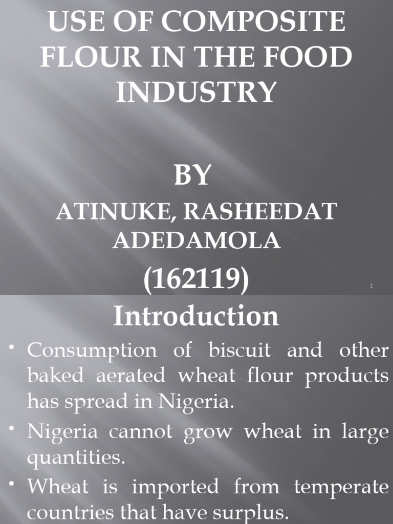 Adedamola Seminar | PDF | Flour | Pasta