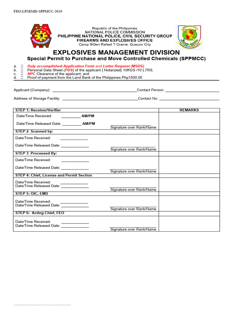 Explosives Permit Application Guide | PDF