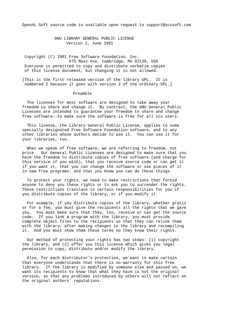 Openal Soft | PDF | Source Code | Library (Computing)