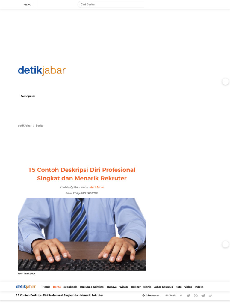 Contoh Deskripsi Diri Profesional | PDF