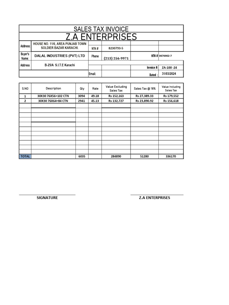 Inv 100 Dalala | PDF